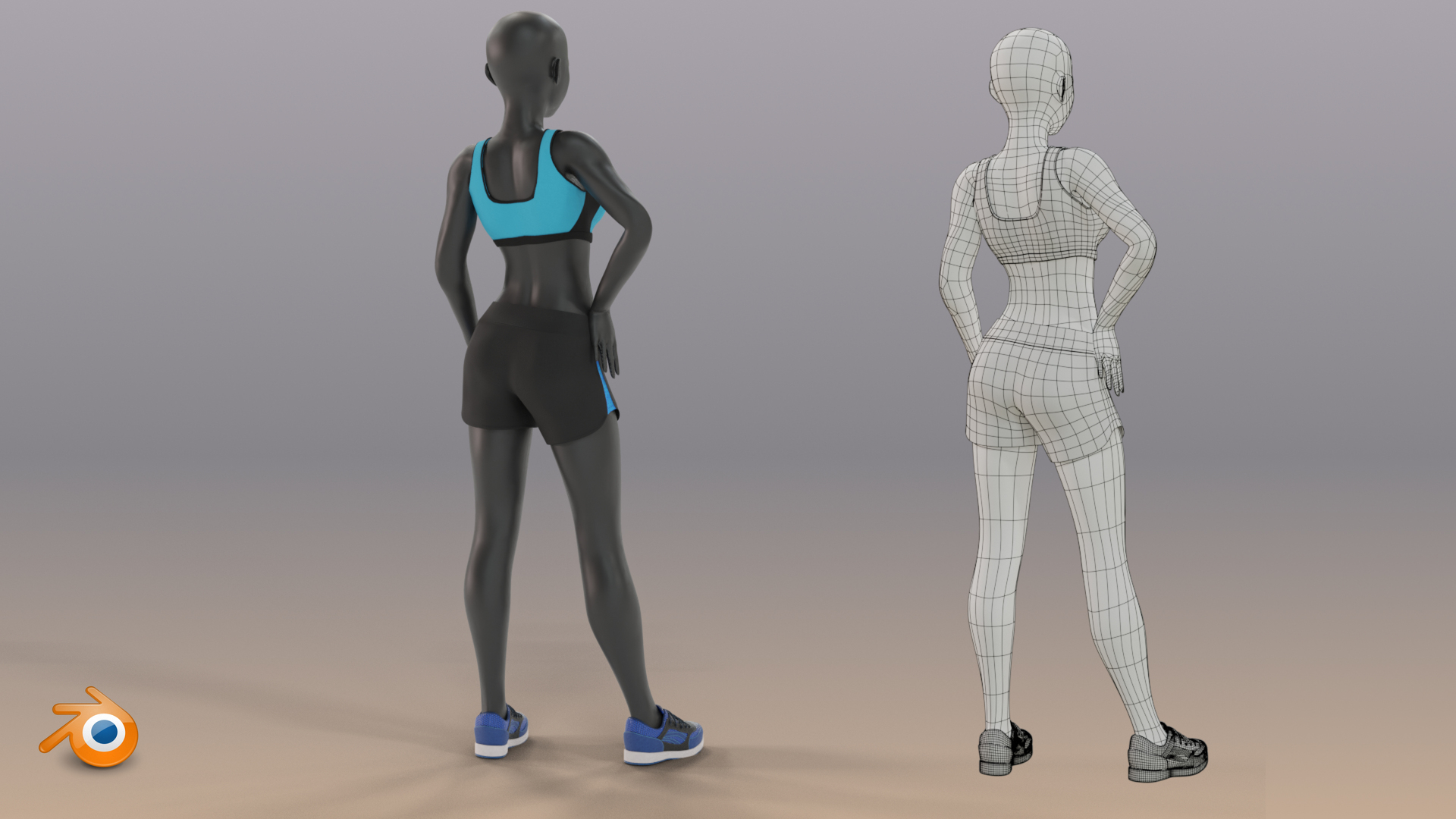 Modello 3D Manichino donna V2 truccato in Blender - TurboSquid 1762647