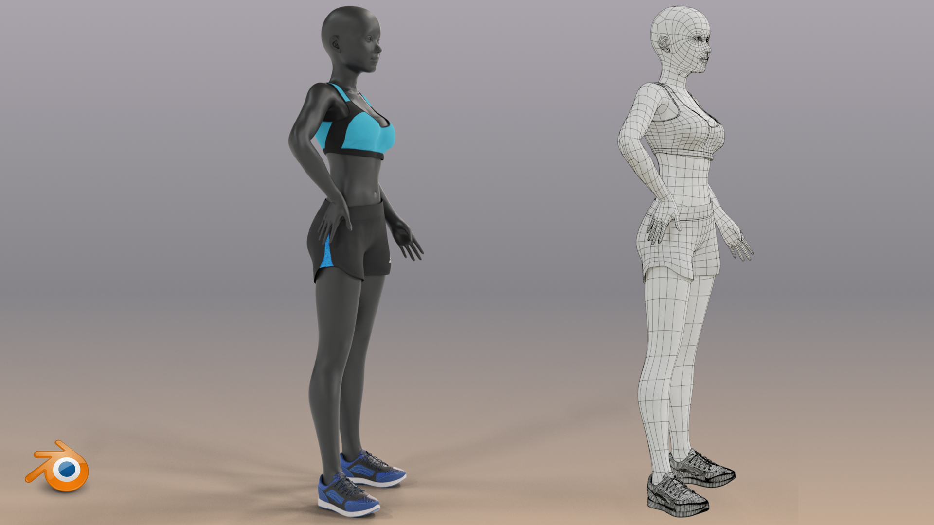 Modello 3D Manichino donna V2 truccato in Blender - TurboSquid 1762647