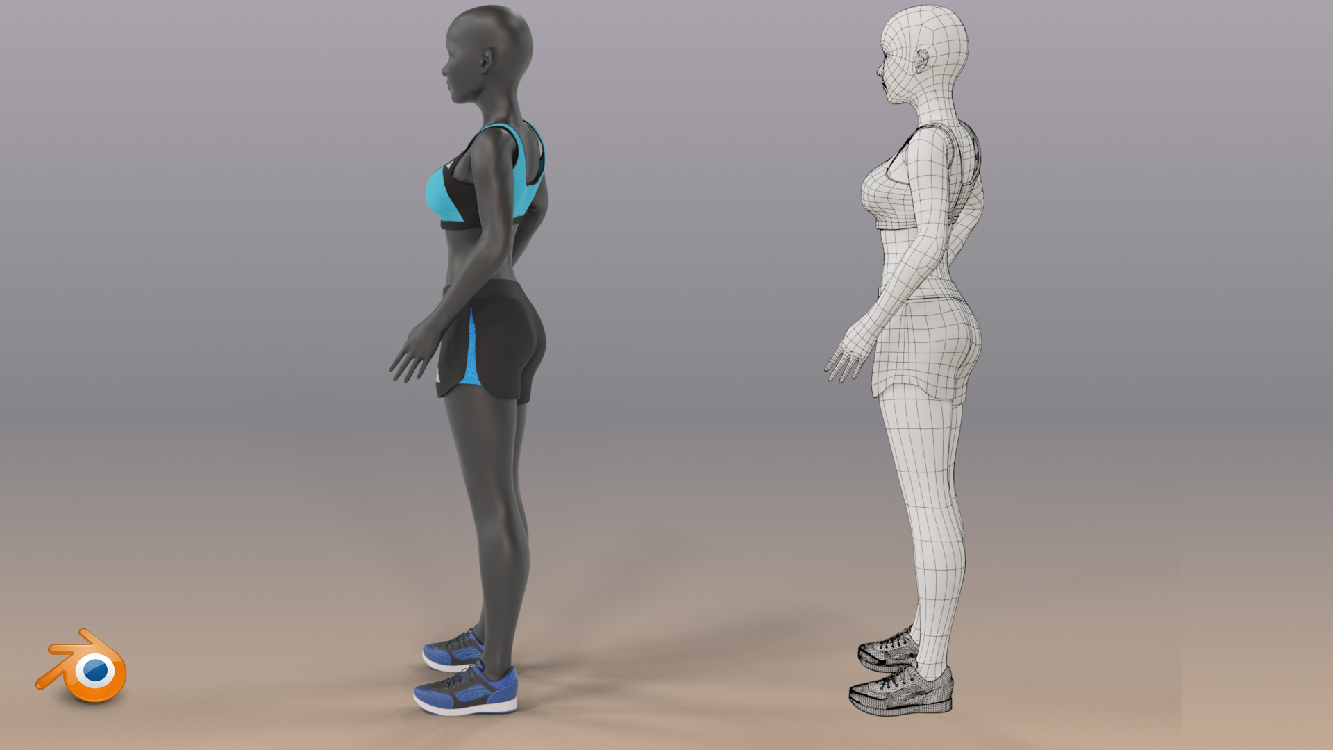 Modello 3D Manichino donna V2 truccato in Blender - TurboSquid 1762647