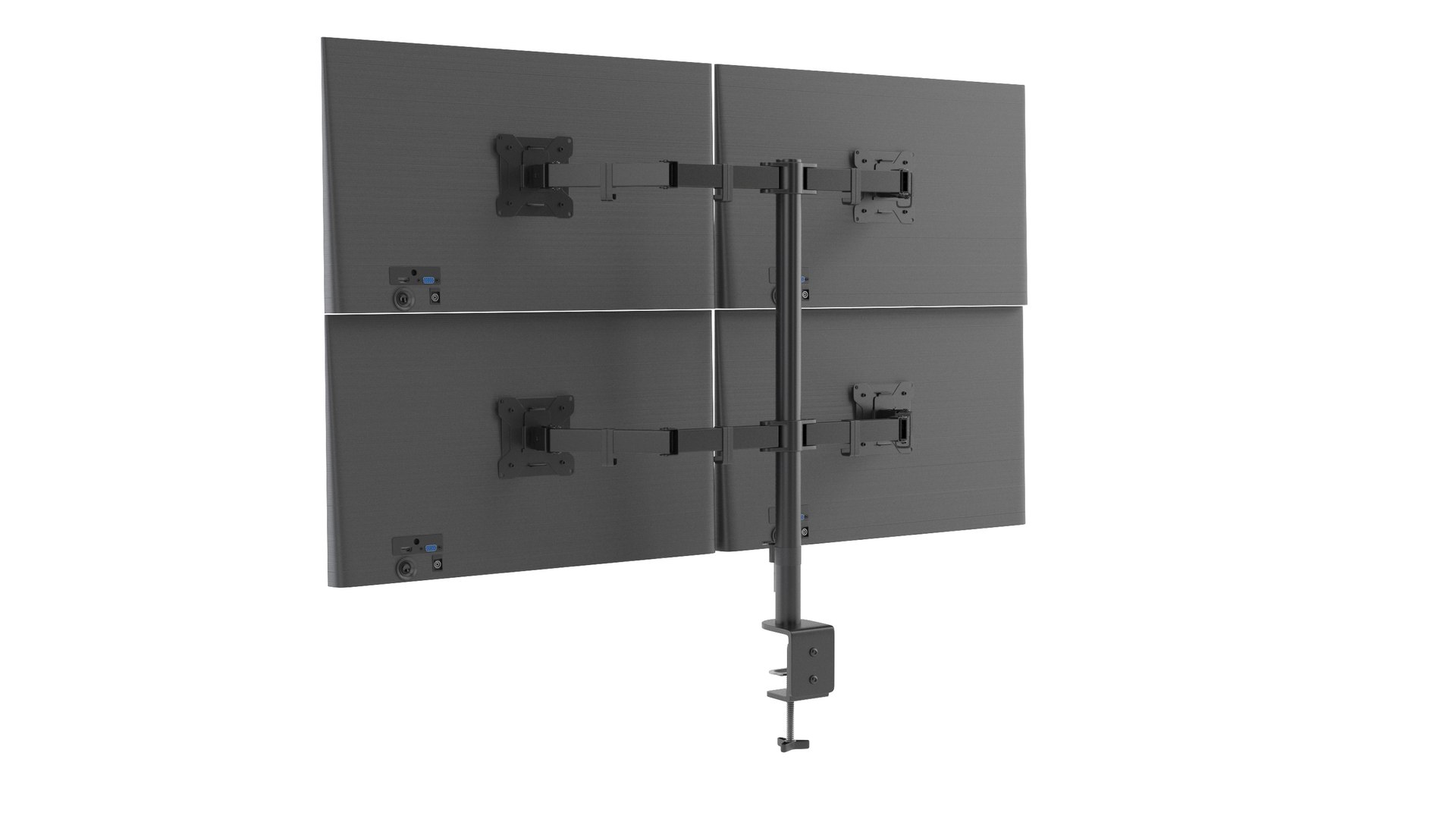 3D Four Monitors With Stand Model - TurboSquid 2389842