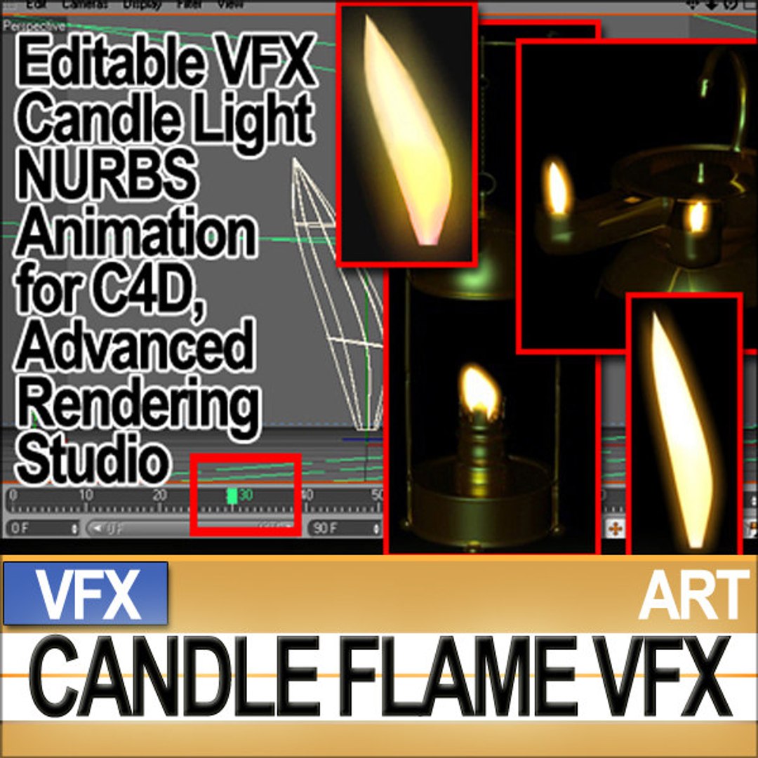 3ds max visual fx candle sequences