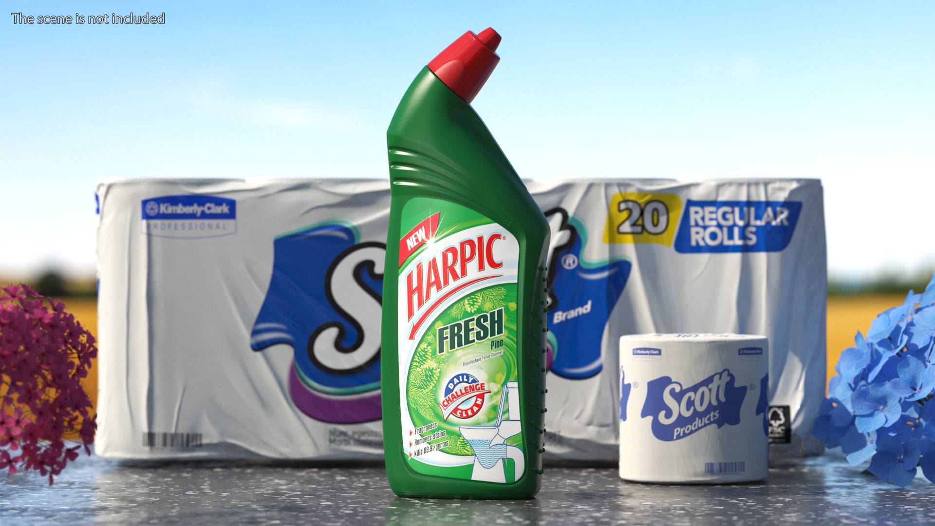 3D Harpic Green Toilet Cleaner - TurboSquid 2054553