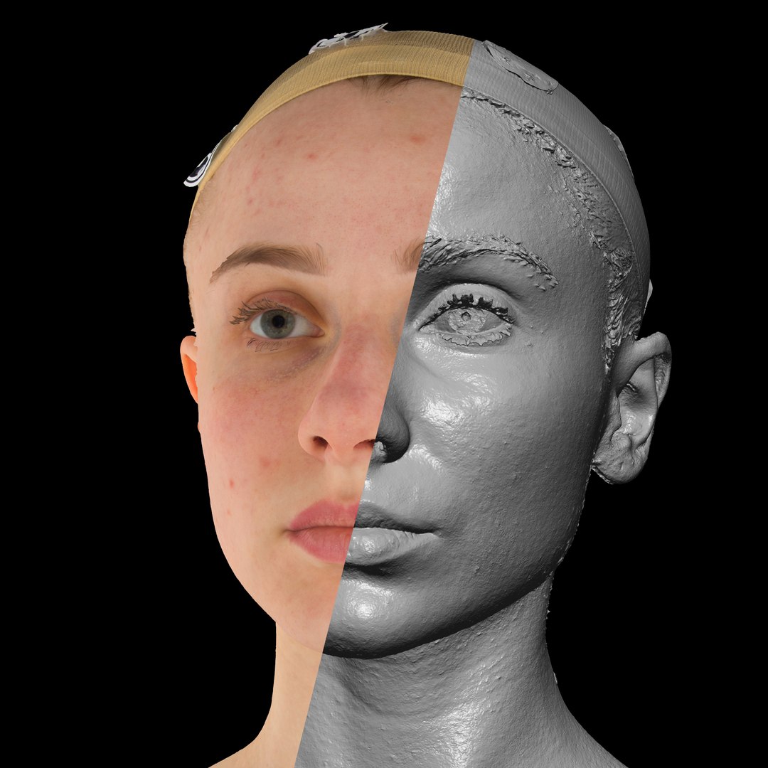 European Female 20s Head Scan 028 3D Model - TurboSquid 2074551