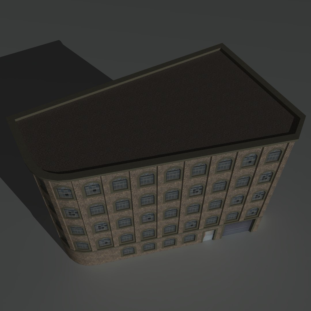 Victorian Warehouse Factory Building 3d Model