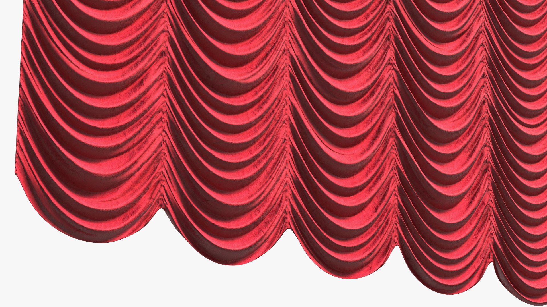 3D Austrian Stage Curtain Draped Fabric Red Model - TurboSquid 2515635
