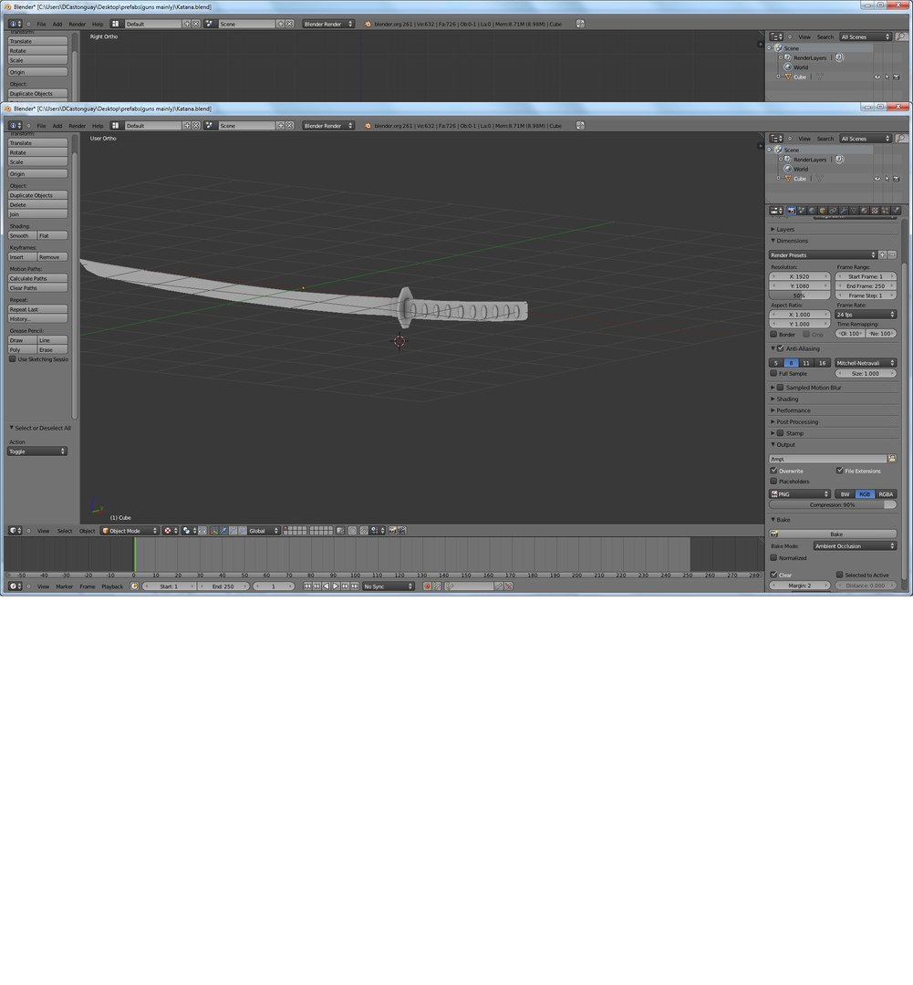 Free Katana 3d Model
