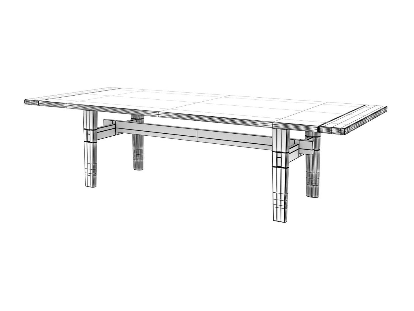Home Hotel Rectangular Dining Table 3D - TurboSquid 1308987