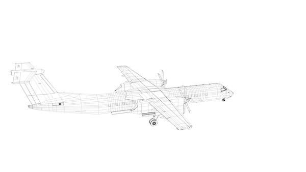 3D CROATIA AIR Bombardier DHC-8 Q400 Dash 8 L1518 - TurboSquid 1800293