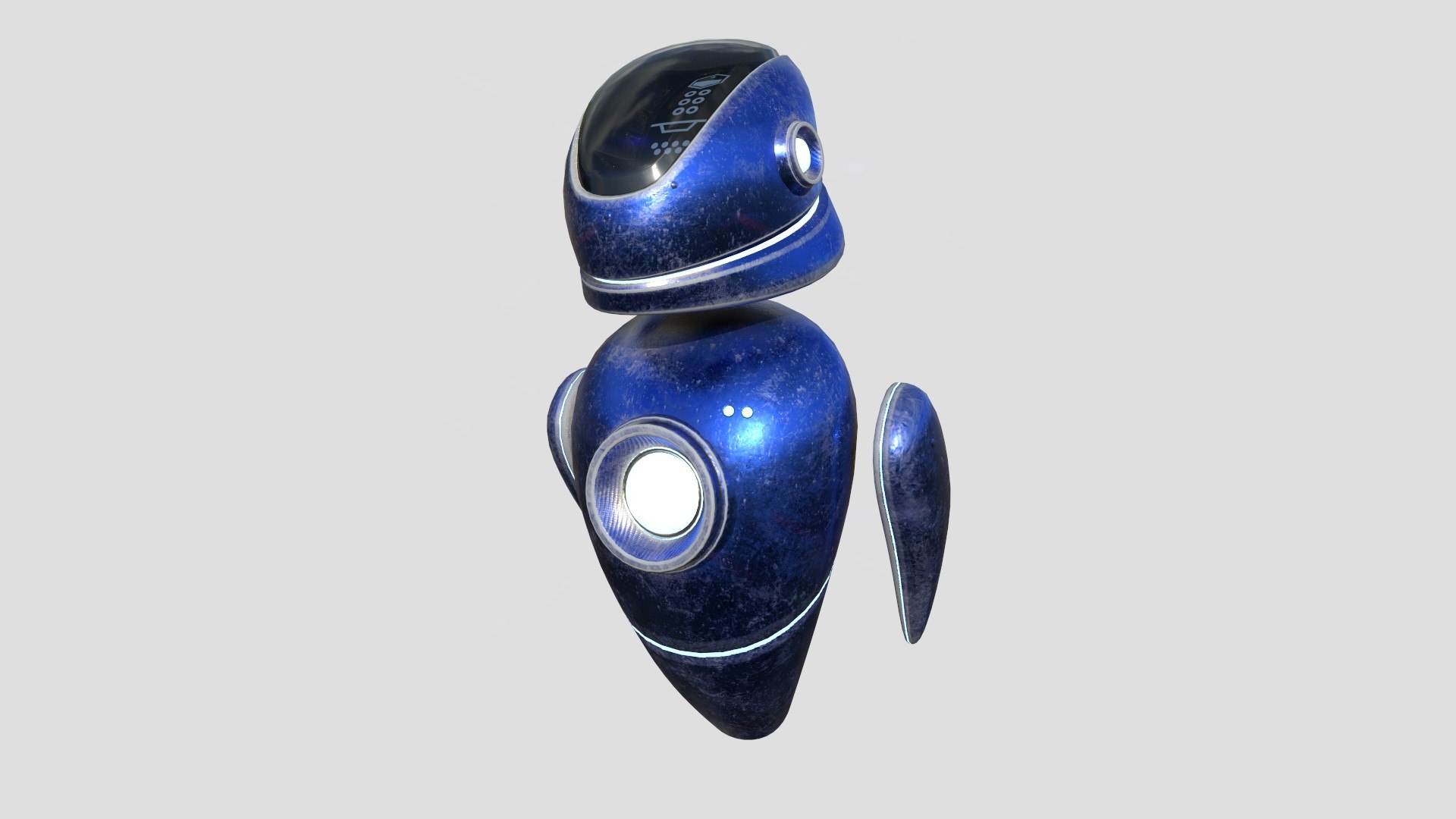 Flying Robot 06 Blue Steel - Character SciFi Design 3D model ...