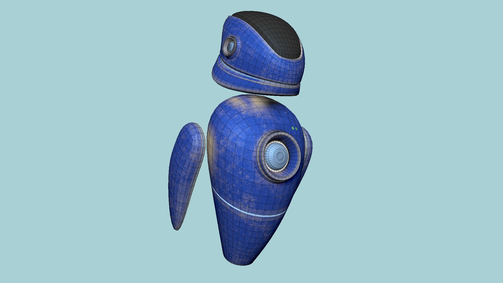Flying Robot 06 Blue Steel - Character SciFi Design 3D model ...