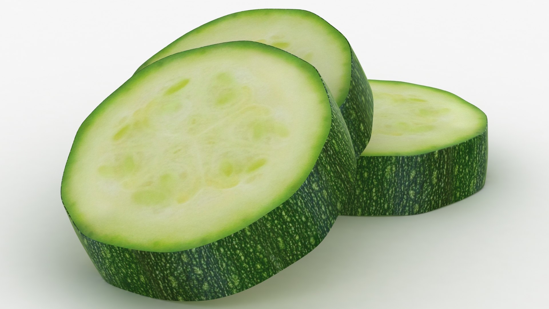 Realistic Zucchini Cut 3D Model - TurboSquid 1538169