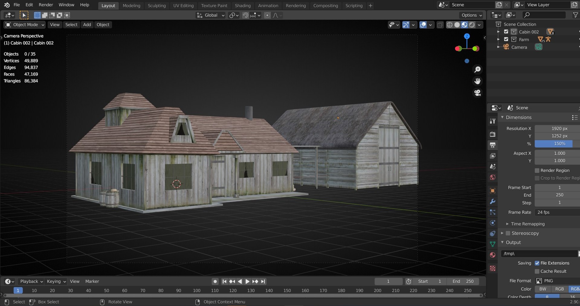 3D Old House Model - TurboSquid 1615063