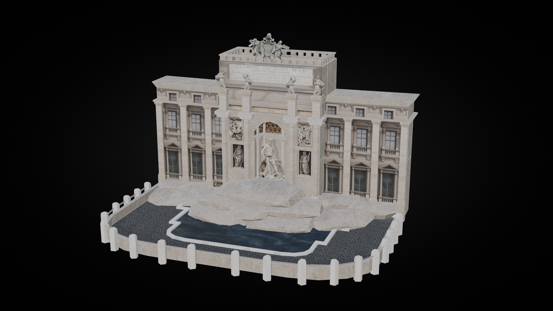 Low Poly Fontana Di Trevi - Trevi Fountain Model - TurboSquid 2343691