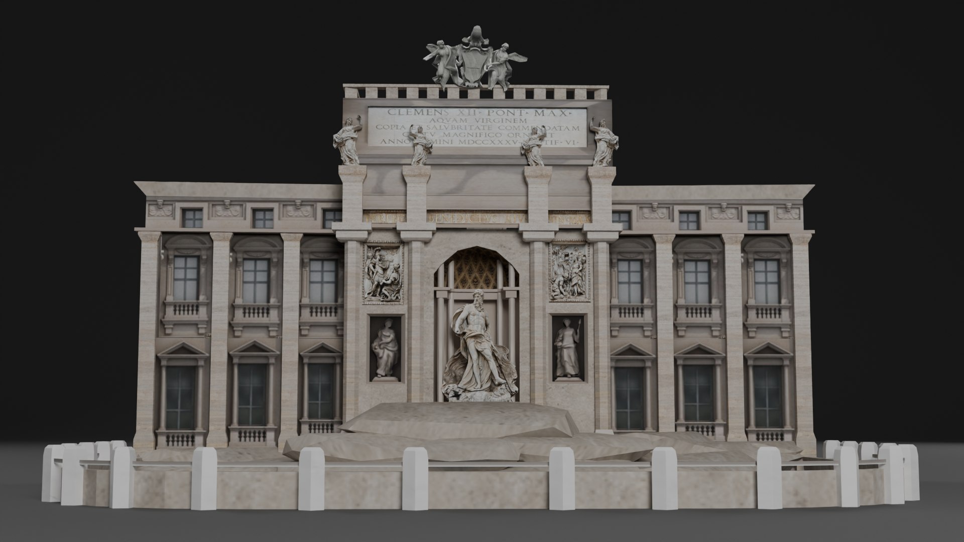 Low Poly Fontana Di Trevi - Trevi Fountain Model - TurboSquid 2343691