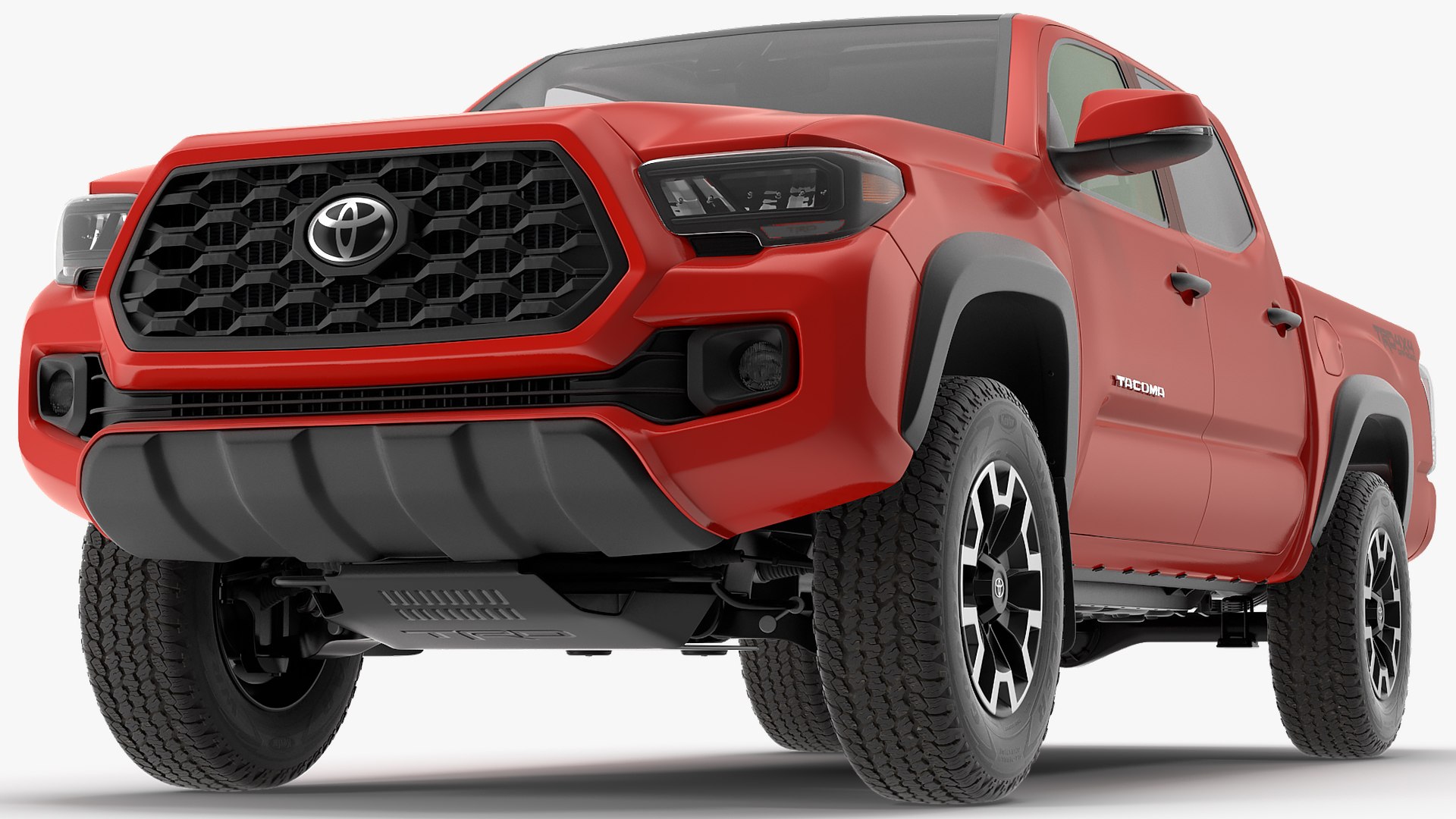 3D Toyota Tacoma TRD Off Road Red Metallic 2021 - TurboSquid 1748129