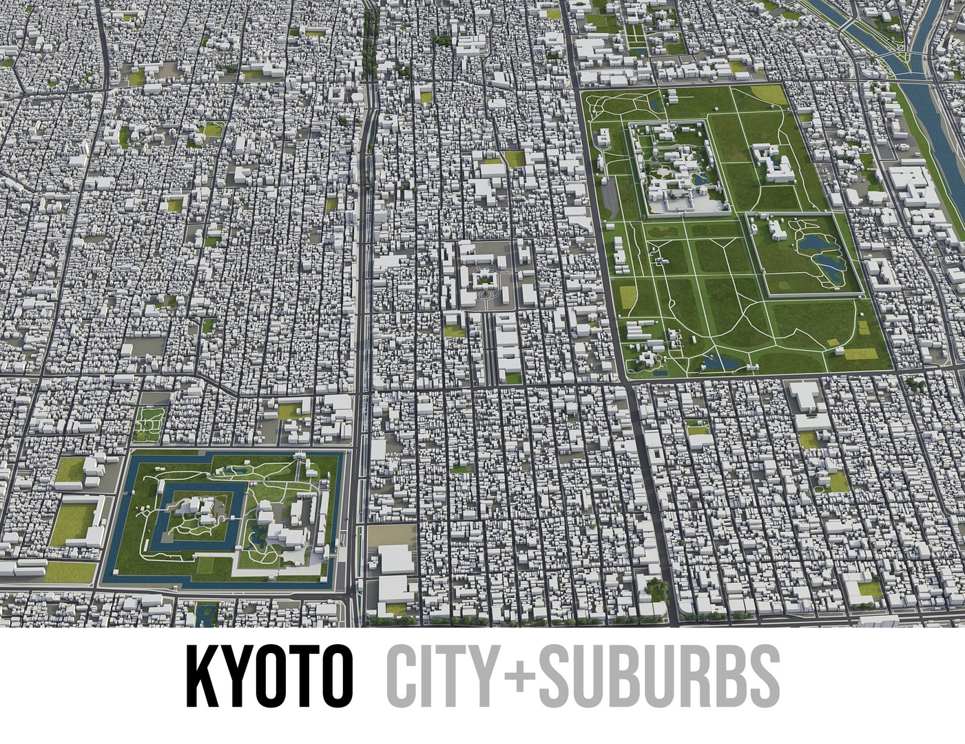 3D City Kyoto Surrounding - Model - TurboSquid 1411167