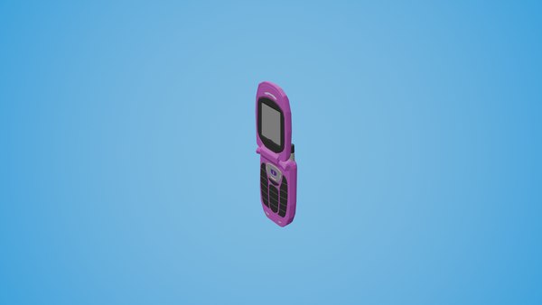 3D Flip Phone with Antenna and Flat Screen model - TurboSquid 1918579