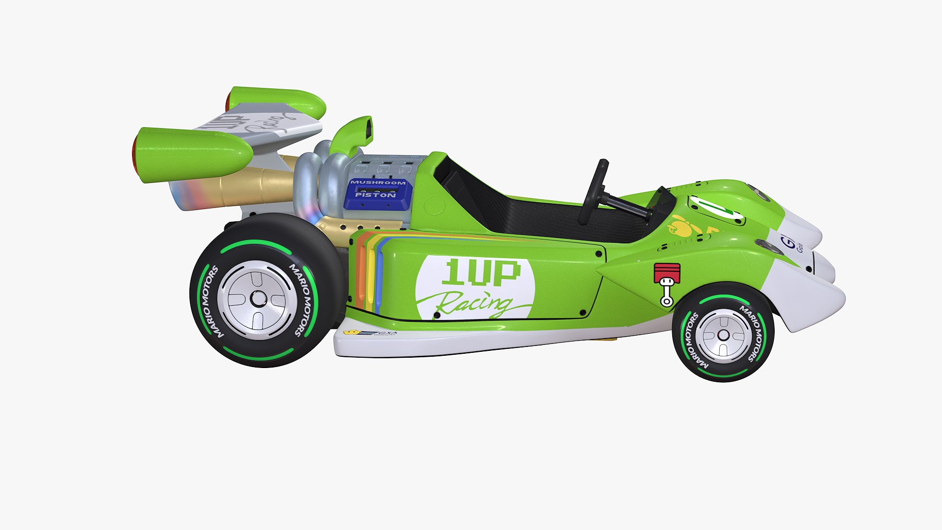 3D Mario Kart Deluxe Circuit Special Luigi Vehicle 8K - TurboSquid 1848305