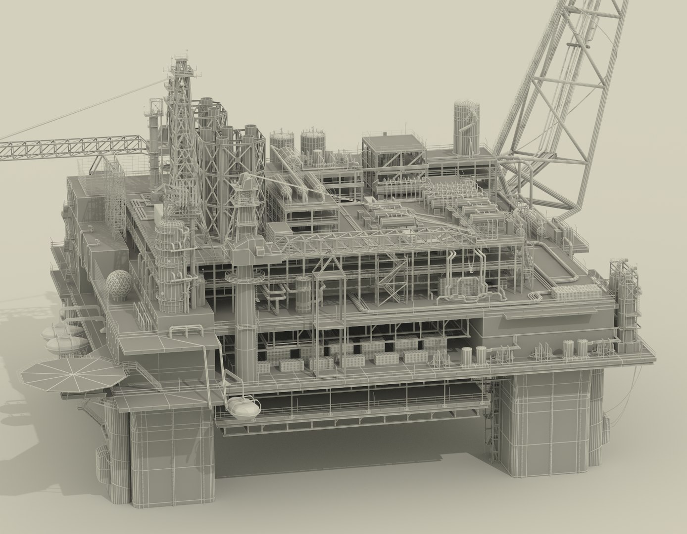 3d Oil Rig Platform