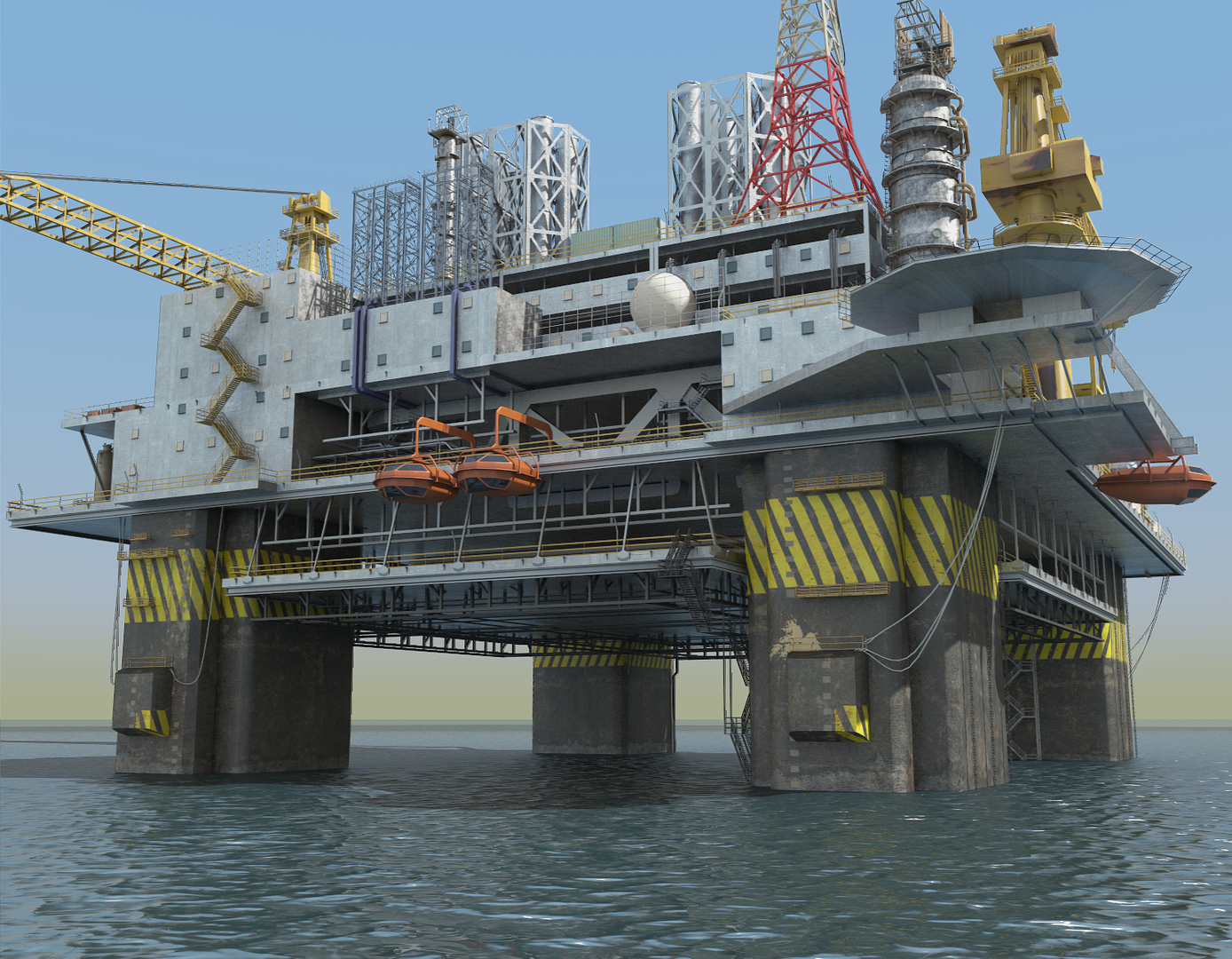 3d oil rig platform