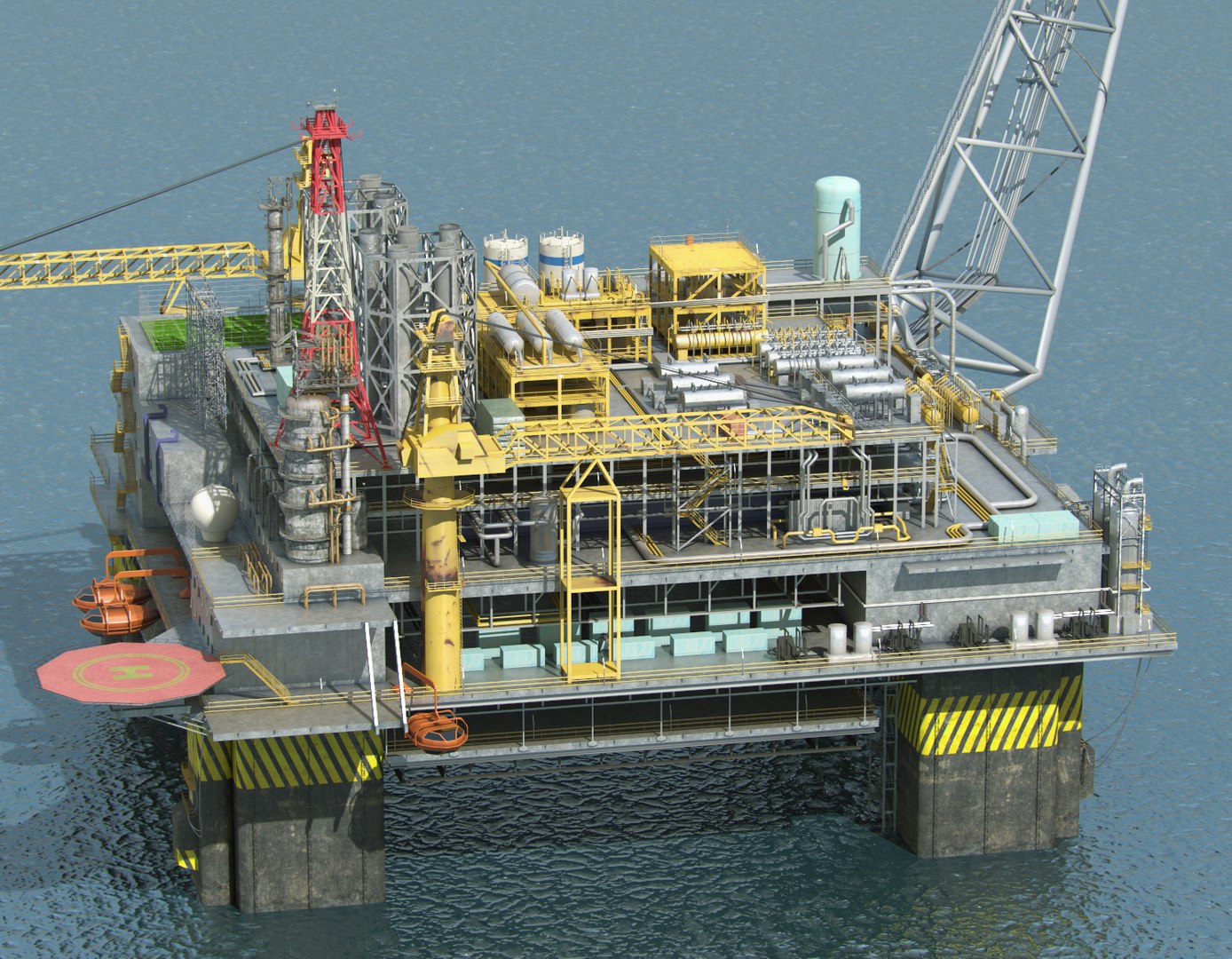 3d Oil Rig Platform