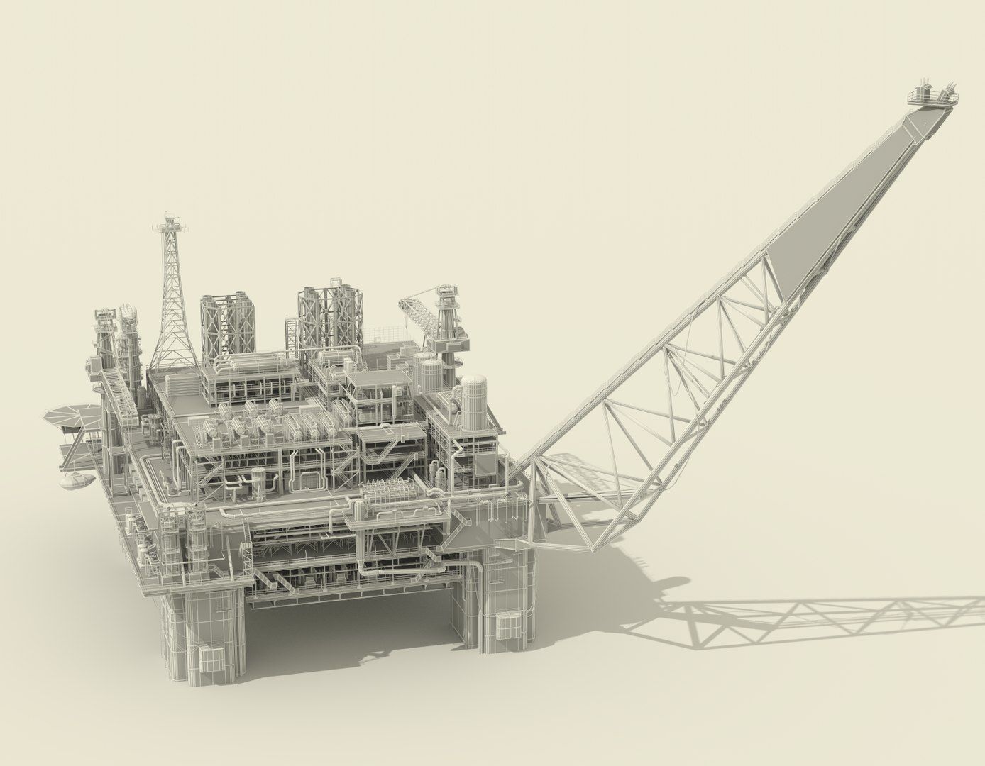 3d Oil Rig Platform
