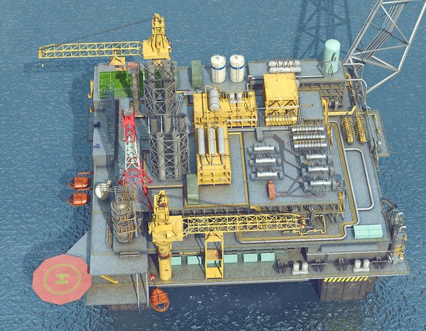 3d oil rig platform
