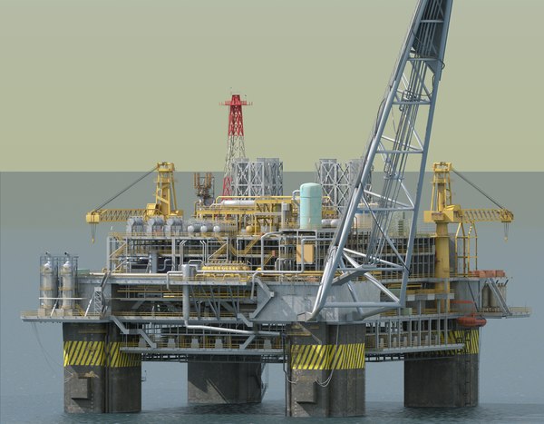 3d oil rig platform