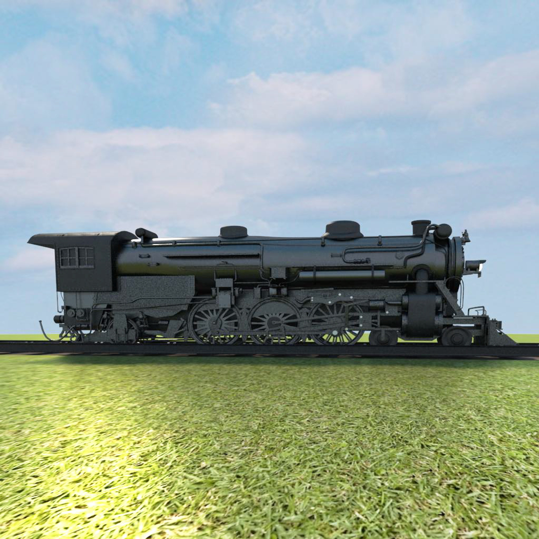 Train Steam Engine 3d Max
