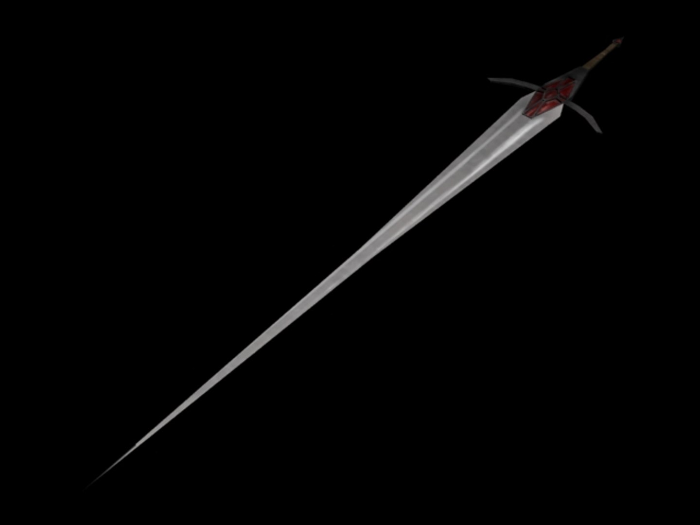 3d Model Low-poly Ruby Sword