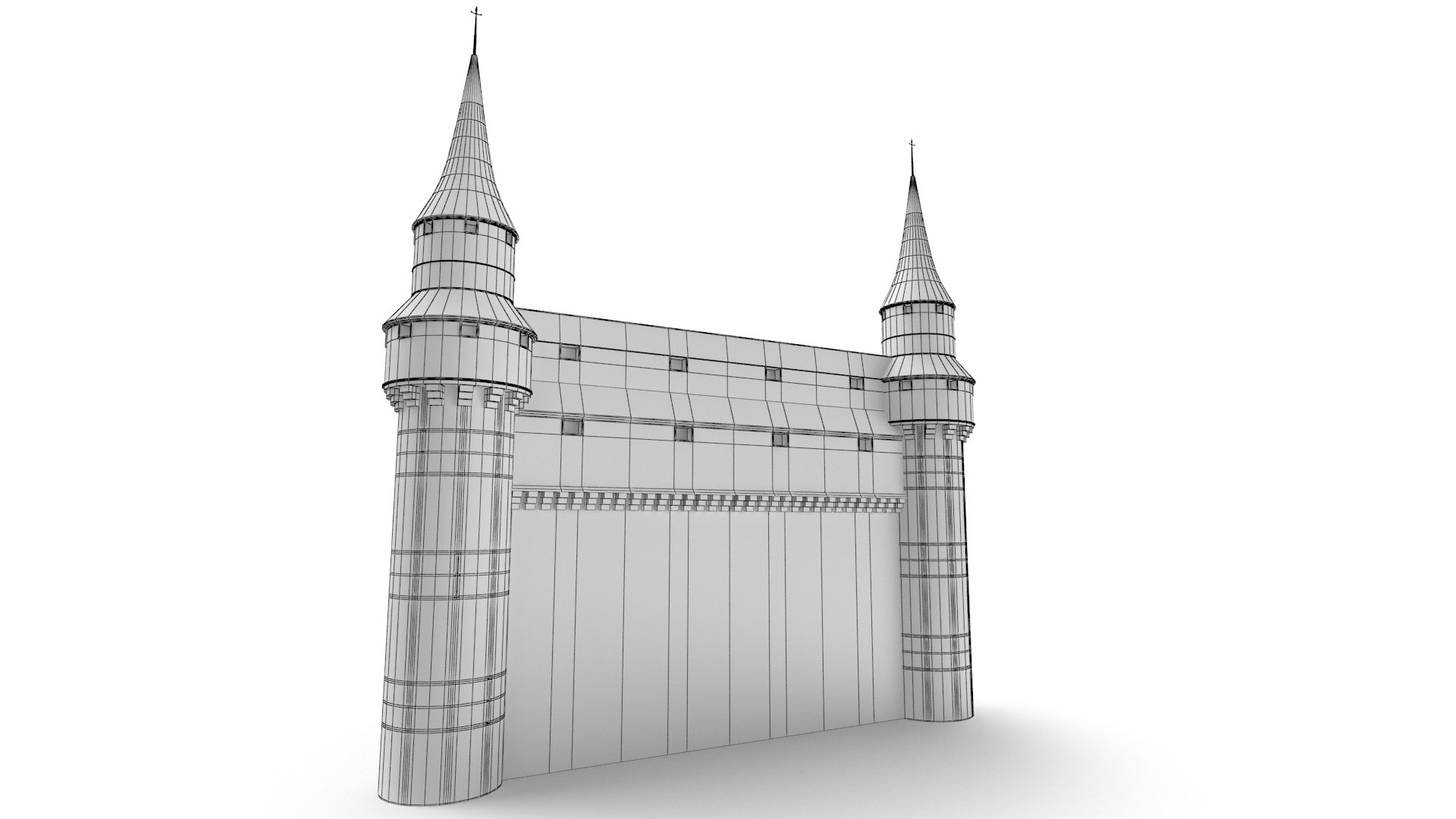 Castle Wall 3D Model - TurboSquid 1462478