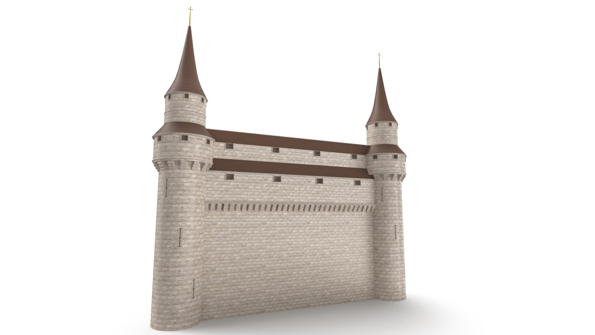 Castle Wall 3D Model - TurboSquid 1462478