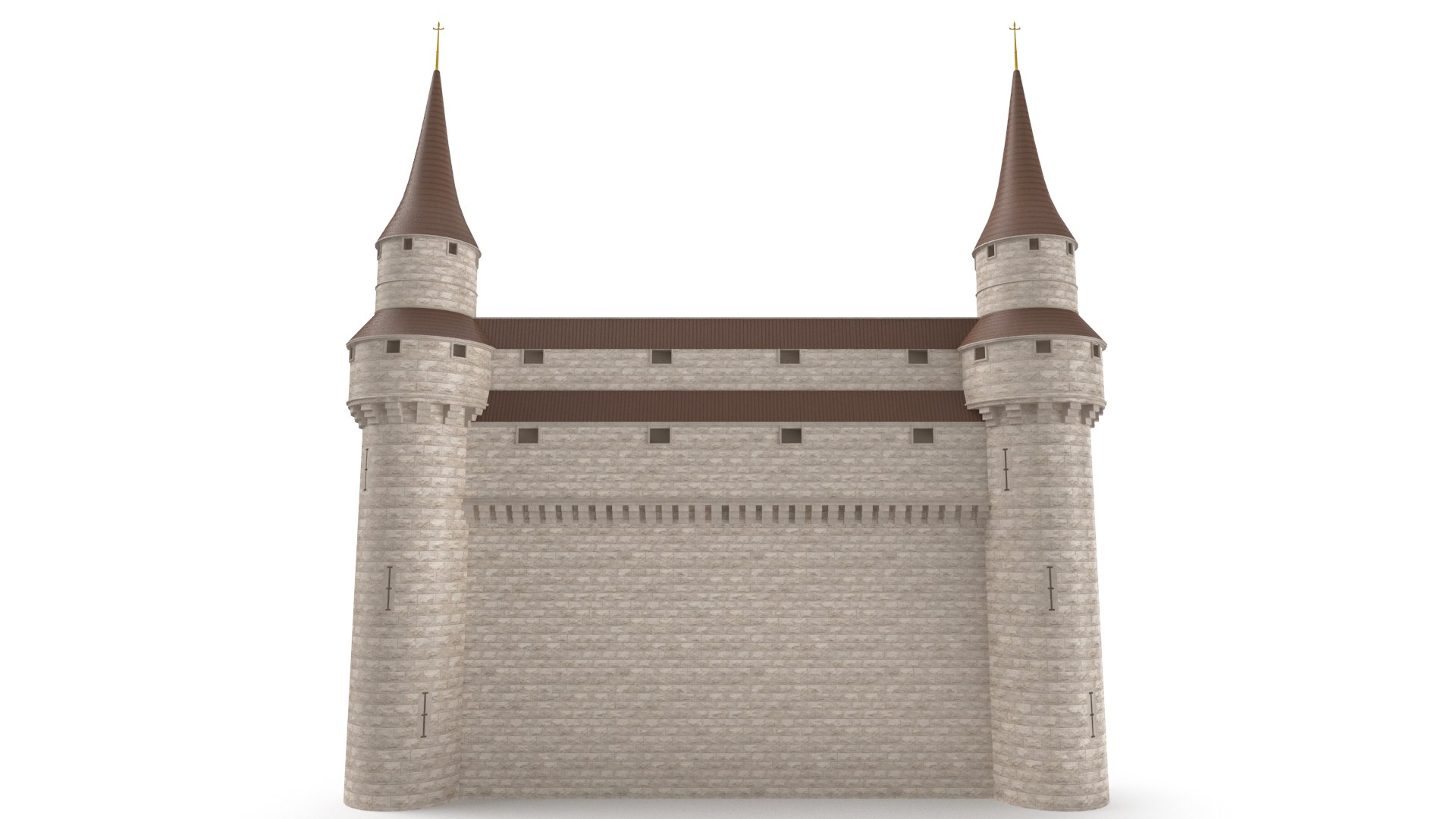 Castle wall 3D model - TurboSquid 1462478