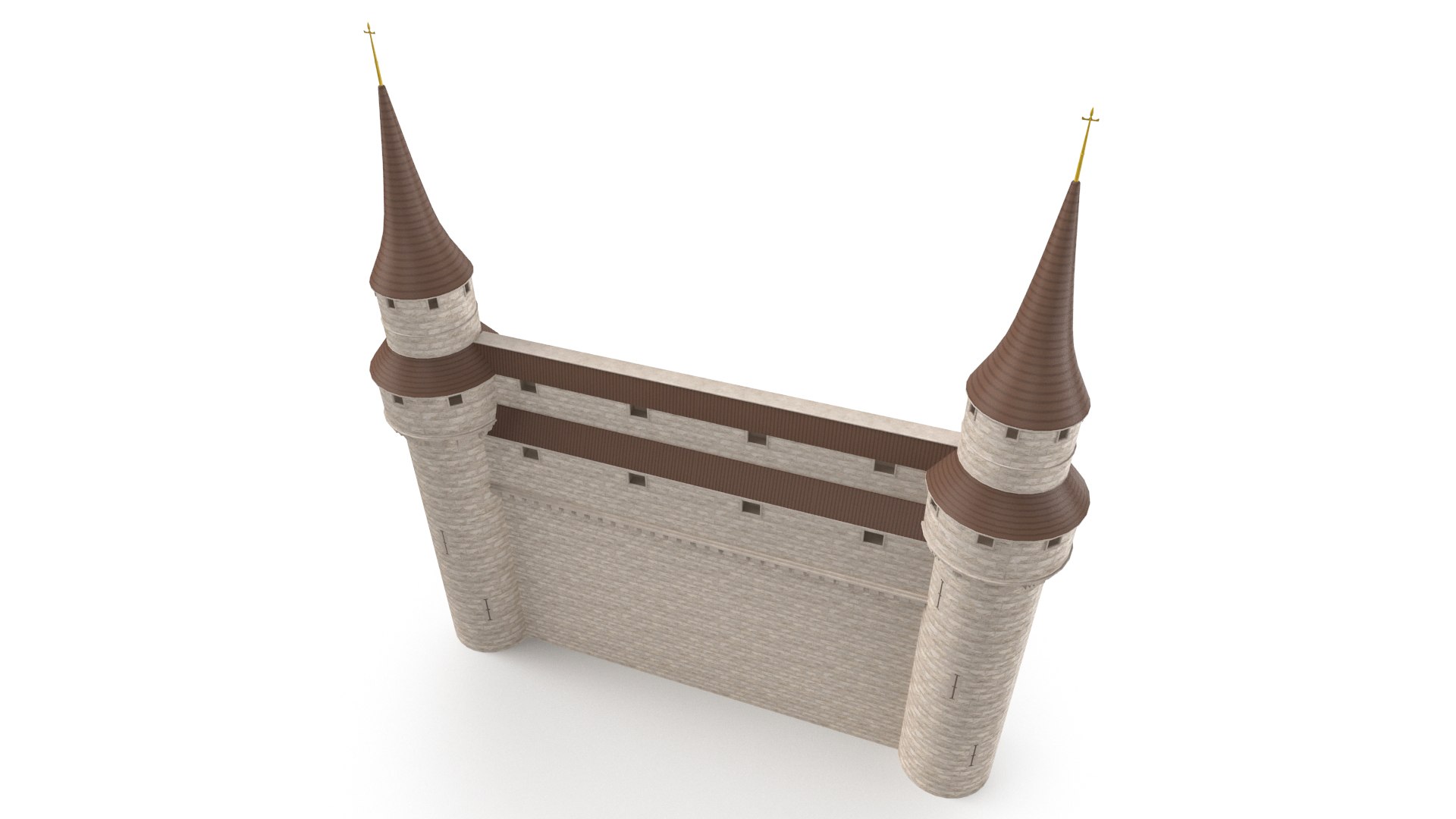 Castle Wall 3D Model - TurboSquid 1462478