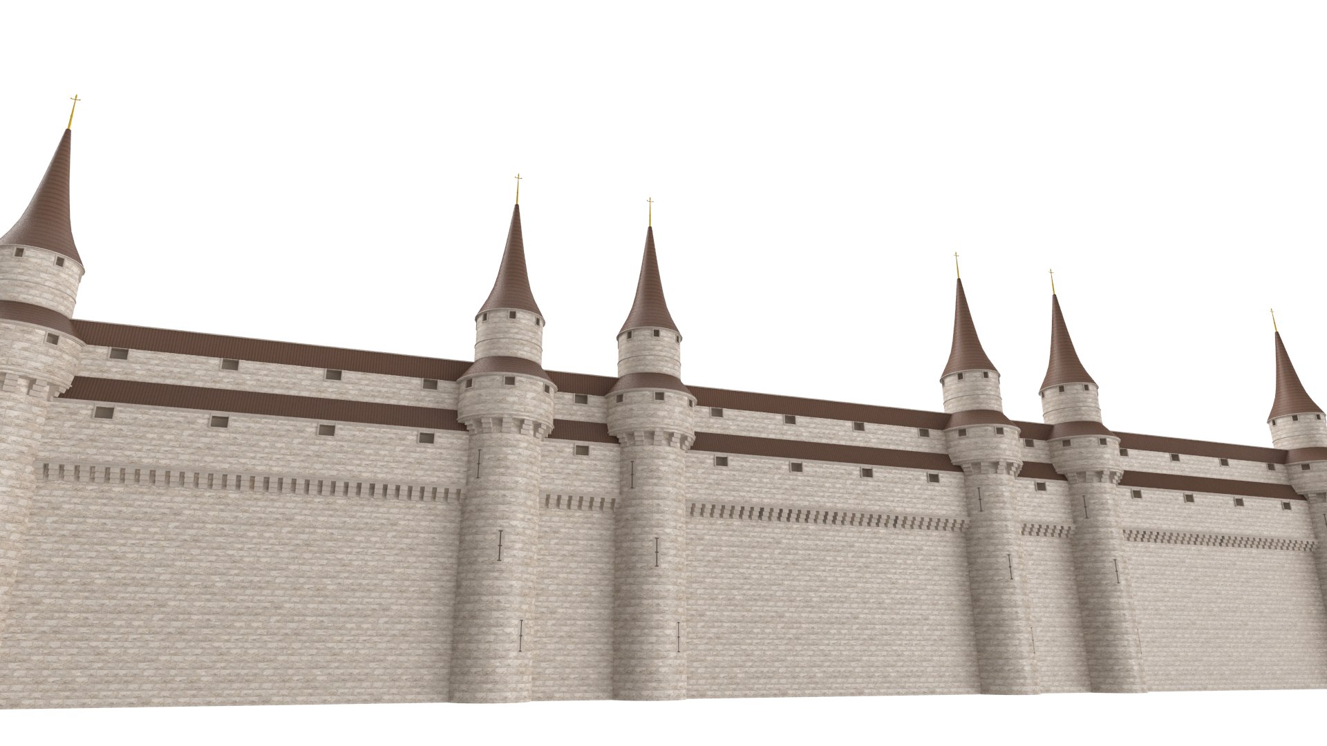 Castle Wall 3D Model - TurboSquid 1462478