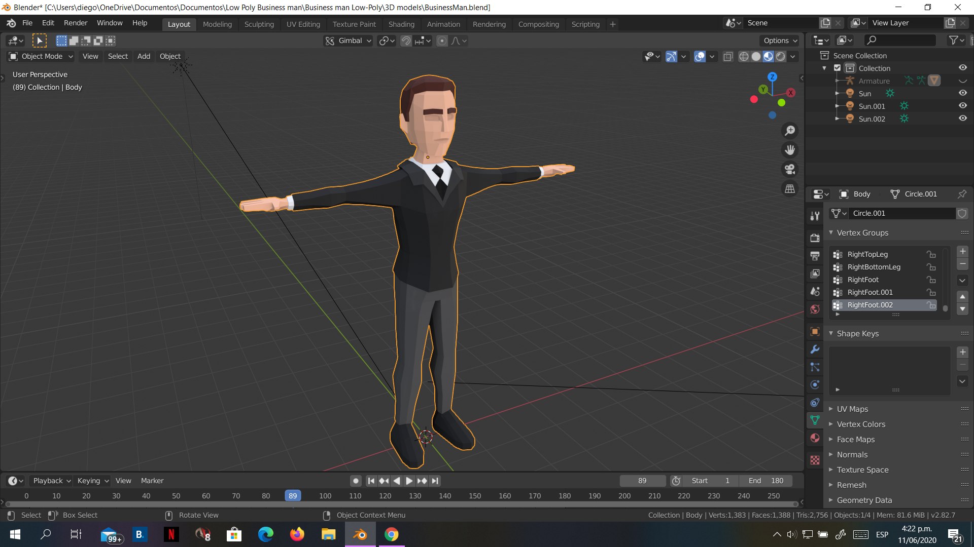 Low-poly Business Man Rigged Model - TurboSquid 1575258