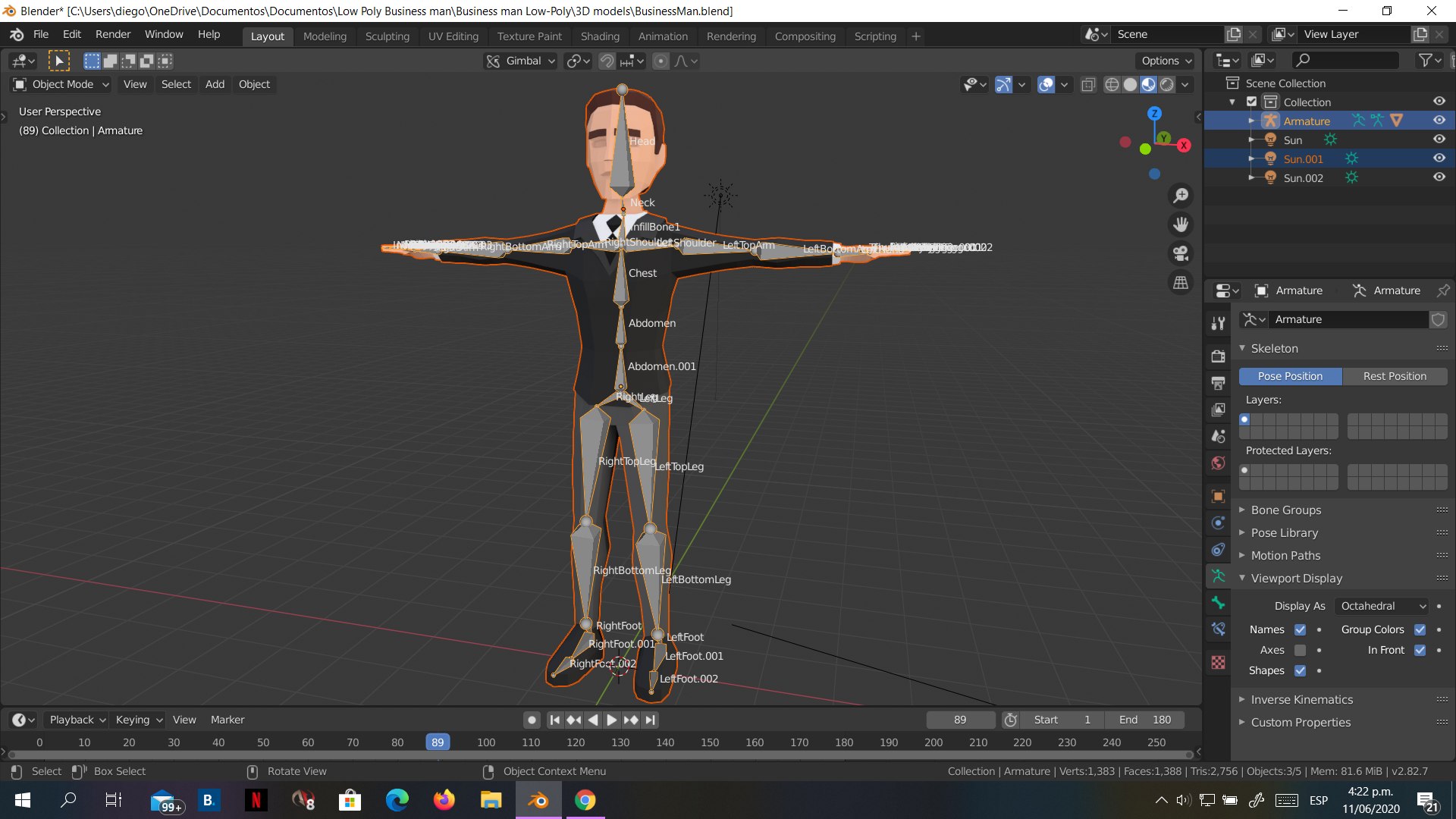 Low-poly Business Man Rigged Model - TurboSquid 1575258