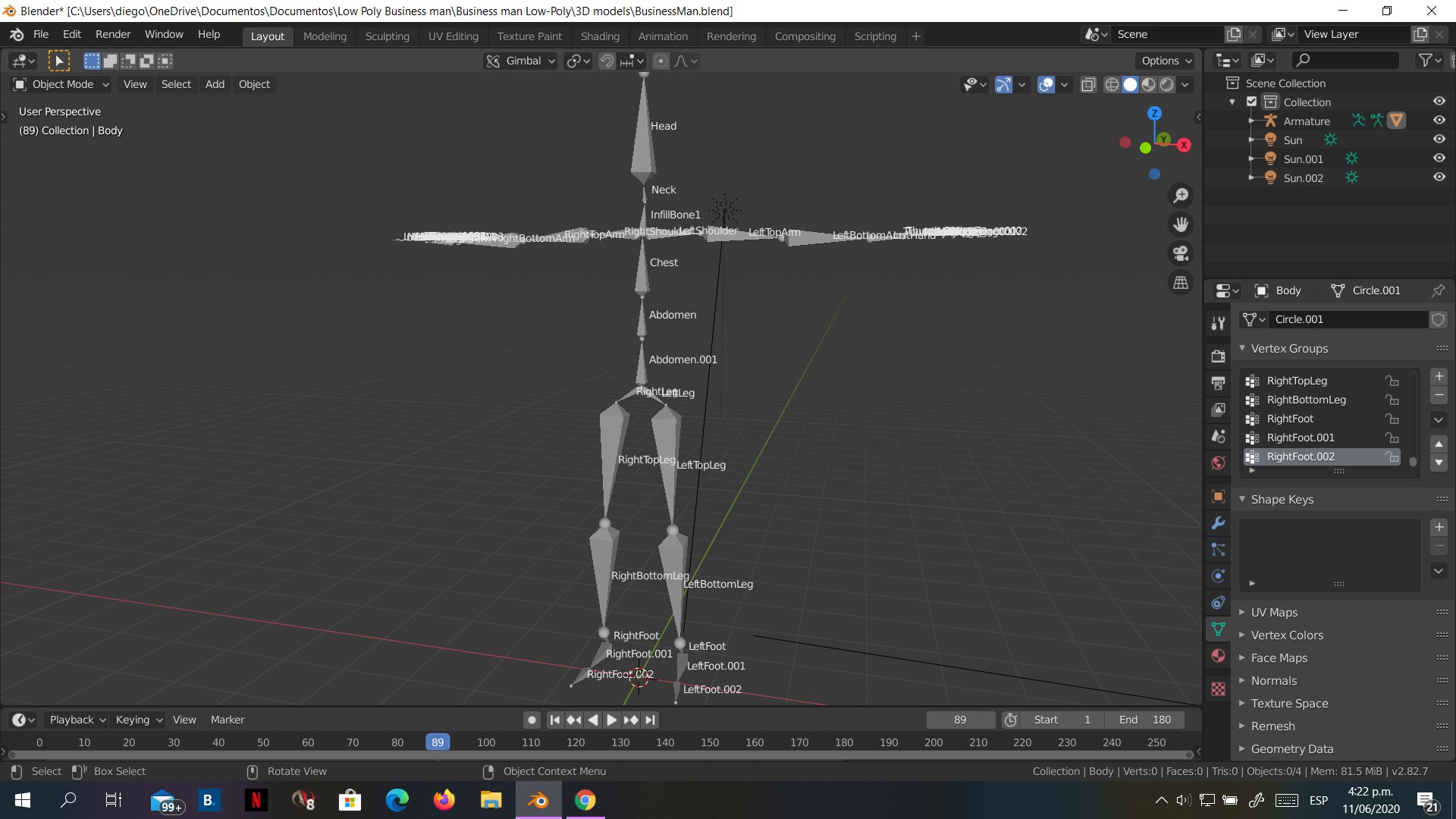 Low-poly Business Man Rigged Model - TurboSquid 1575258