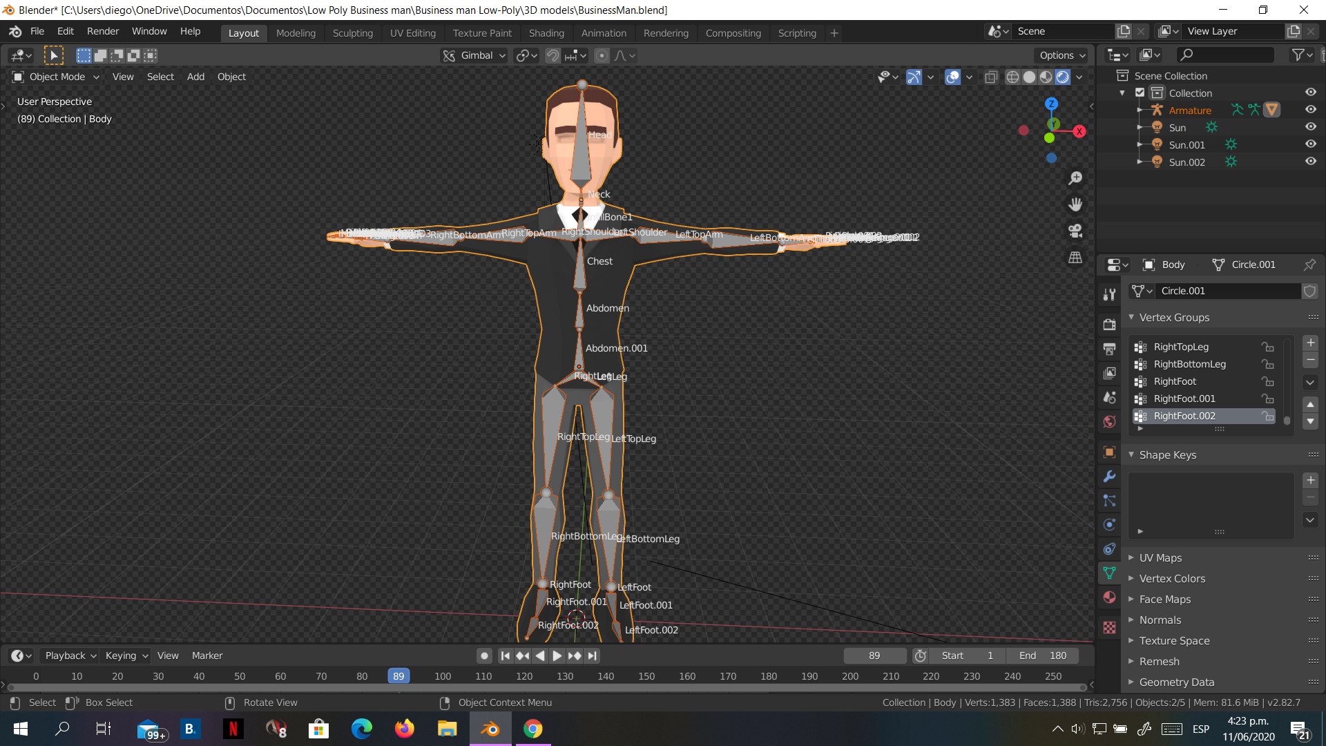 Low-poly Business Man Rigged Model - TurboSquid 1575258