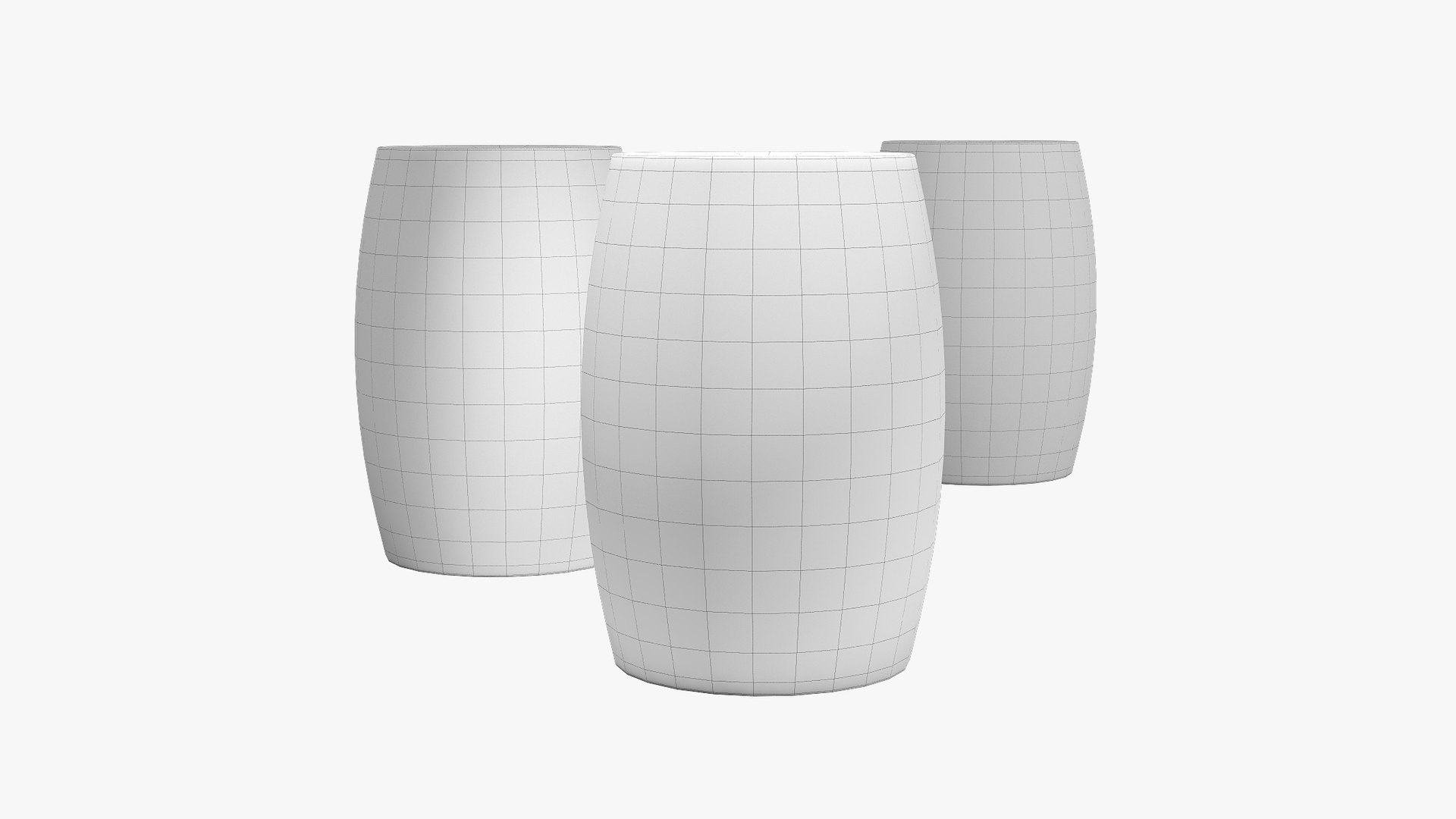 Idzior Furniture Quadra Ceramic Garden Stool 3D - TurboSquid 2208536