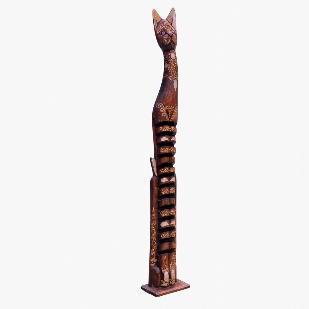 Wooden Cat CD Tower Holder Low-poly 3D Model 3D Model - TurboSquid 1847205