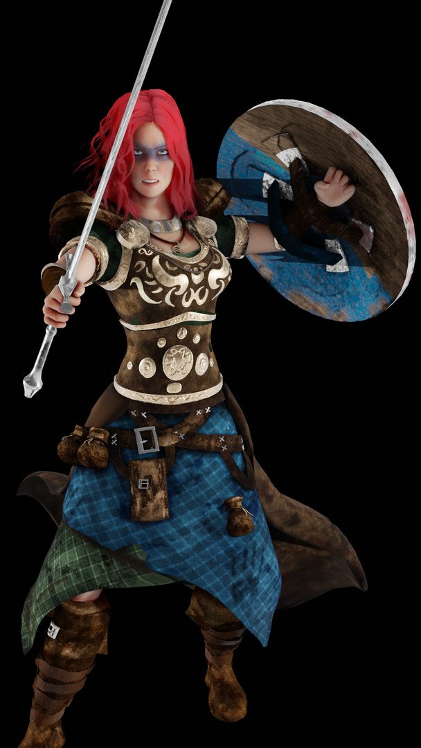 Character Boudica 3D Model - TurboSquid 1543265