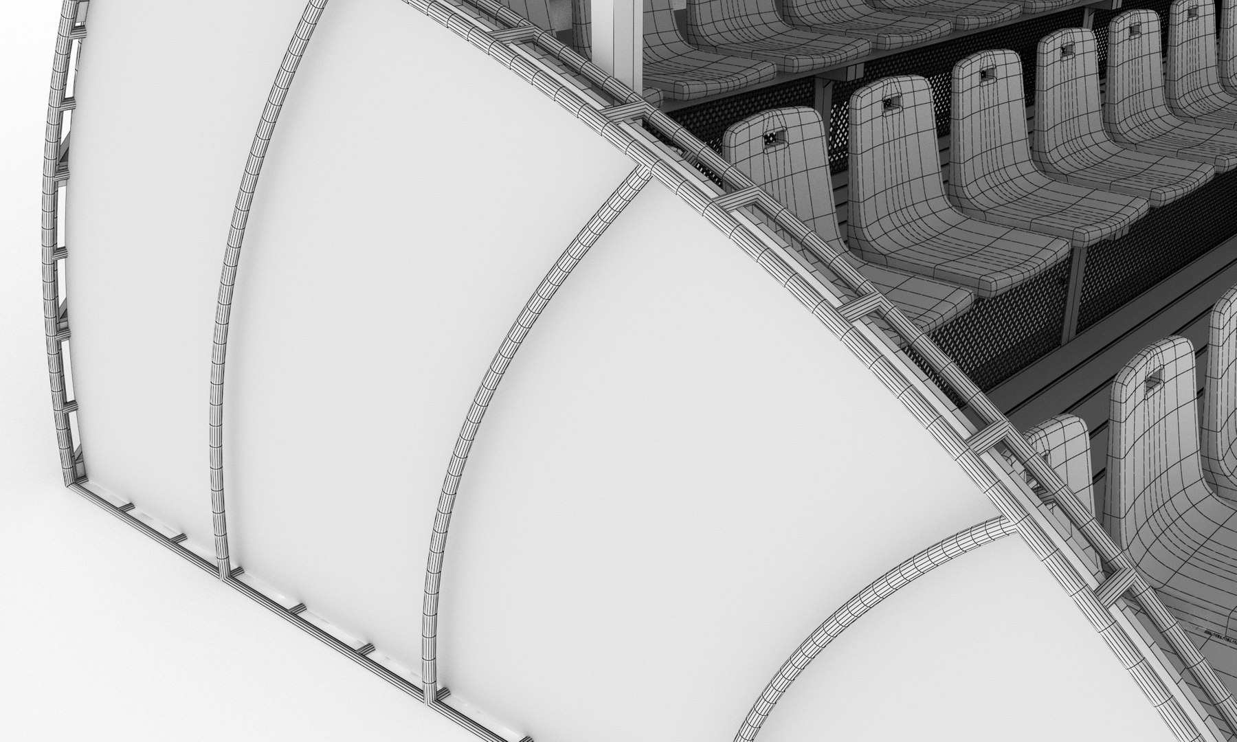 3D Awning Metal Construction Tribune - TurboSquid 1507715