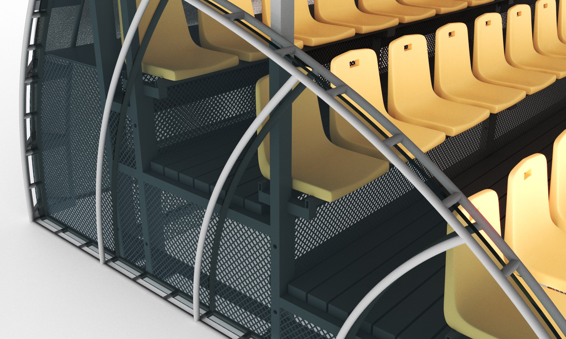 3D Awning Metal Construction Tribune - TurboSquid 1507715