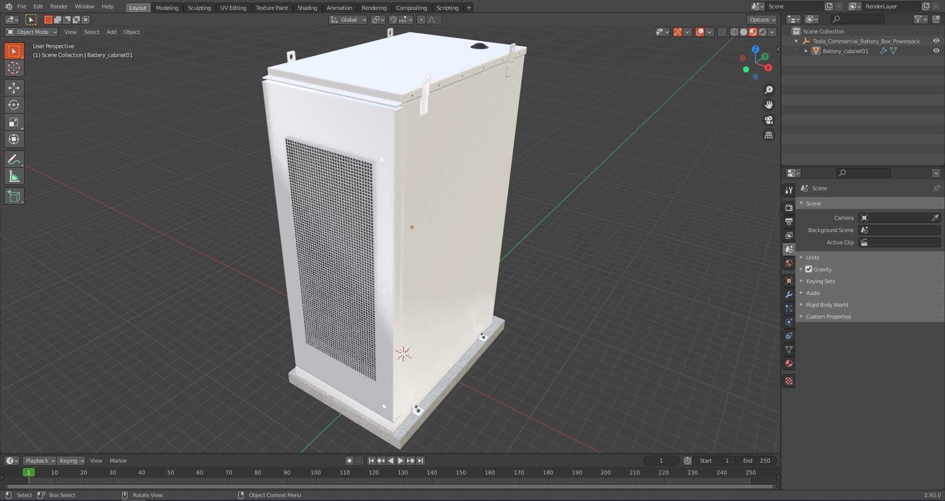 Tesla Commercial Battery Box Powerpack 3D Model - TurboSquid 2154210