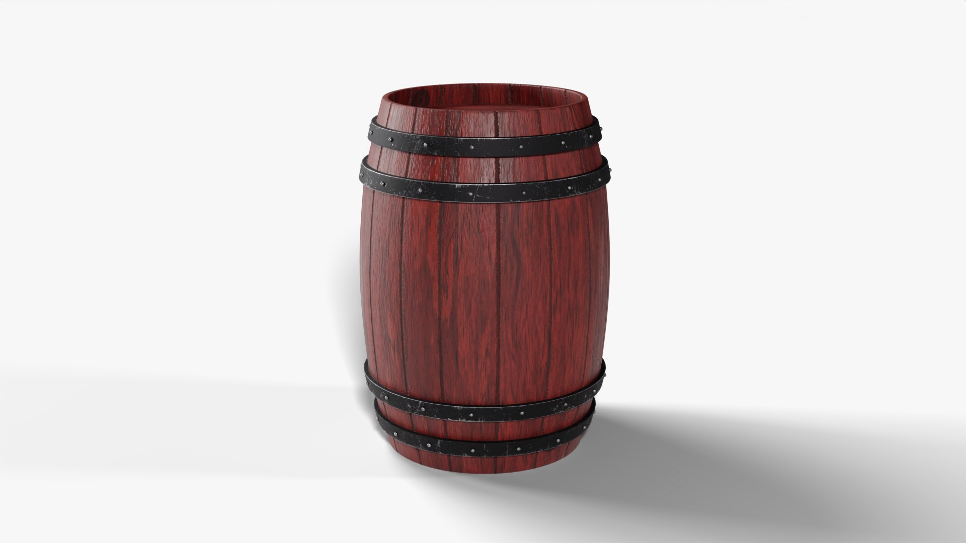 3D Model Wooden Barrel - Cherry Wood - TurboSquid 2130126