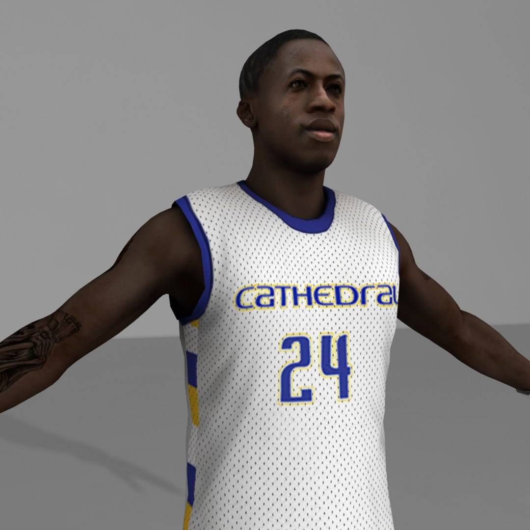 Rigged Basketball Player 3d Model