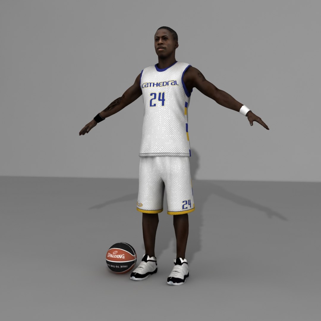 Rigged Basketball Player 3d Model