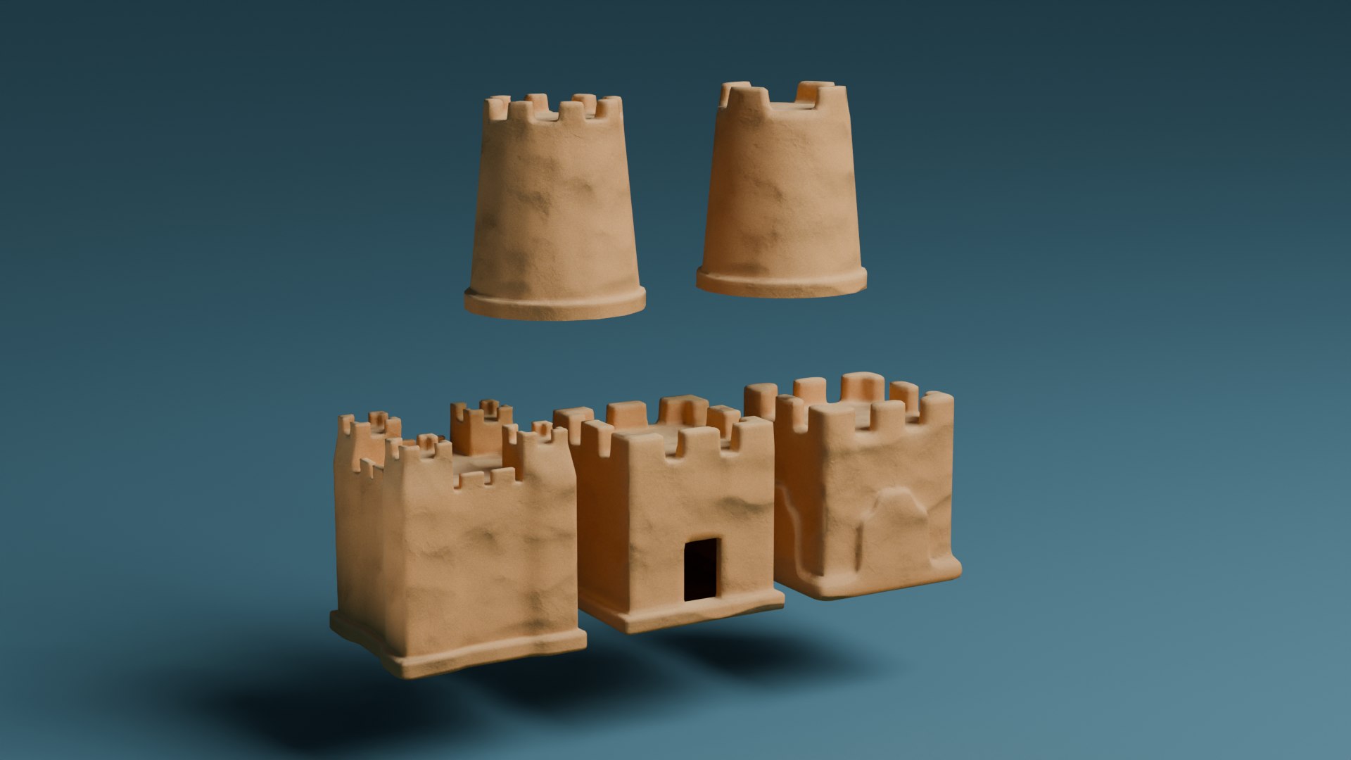 Sand Castles 3D Model - TurboSquid 2249185