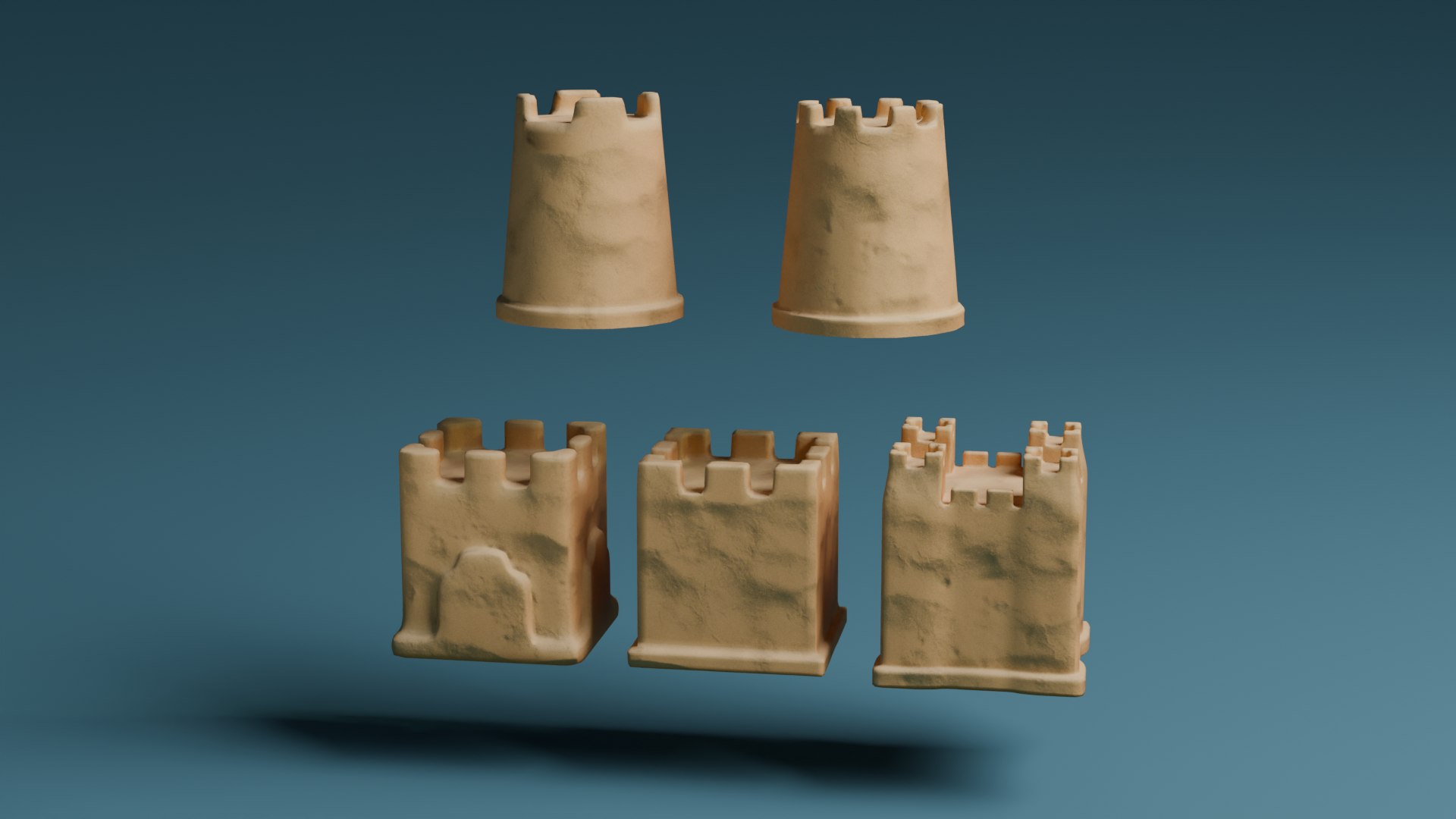 Sand Castles 3D Model - TurboSquid 2249185